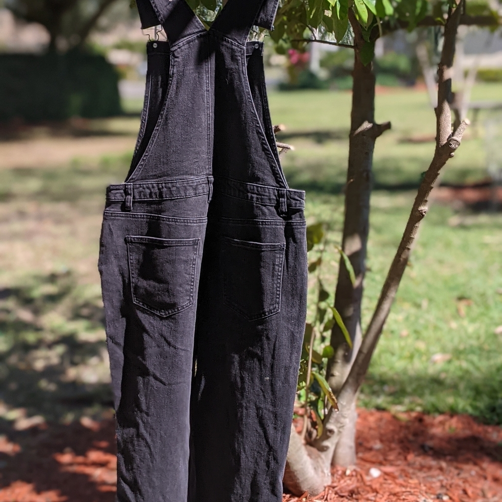 No Boundaries Skinny Overalls Slim Fit Ripped - Gem